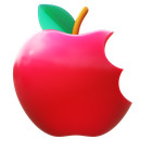 Bitten Apple icon in 3D Fluency Style