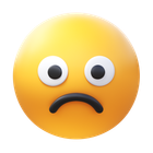 Frowning Face icon in 3D Fluency Style