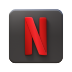 Netflix Desktop App icon in 3D Fluency Style