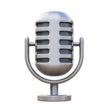 Microphone icon in 3D Fluency Style