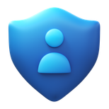 User Shield icon in 3D Fluency Style