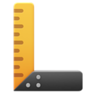 Construction Carpenter Ruler icon in Arcade Style
