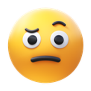 3D Fluency 스타일의 Unamused Face 아이콘