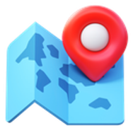 Icona Mappa Con Segnaposto in stile Material Filled