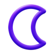 Moon Symbol icon in iOS Style