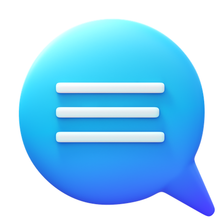 Chat Message icon in 3D Fluency Style