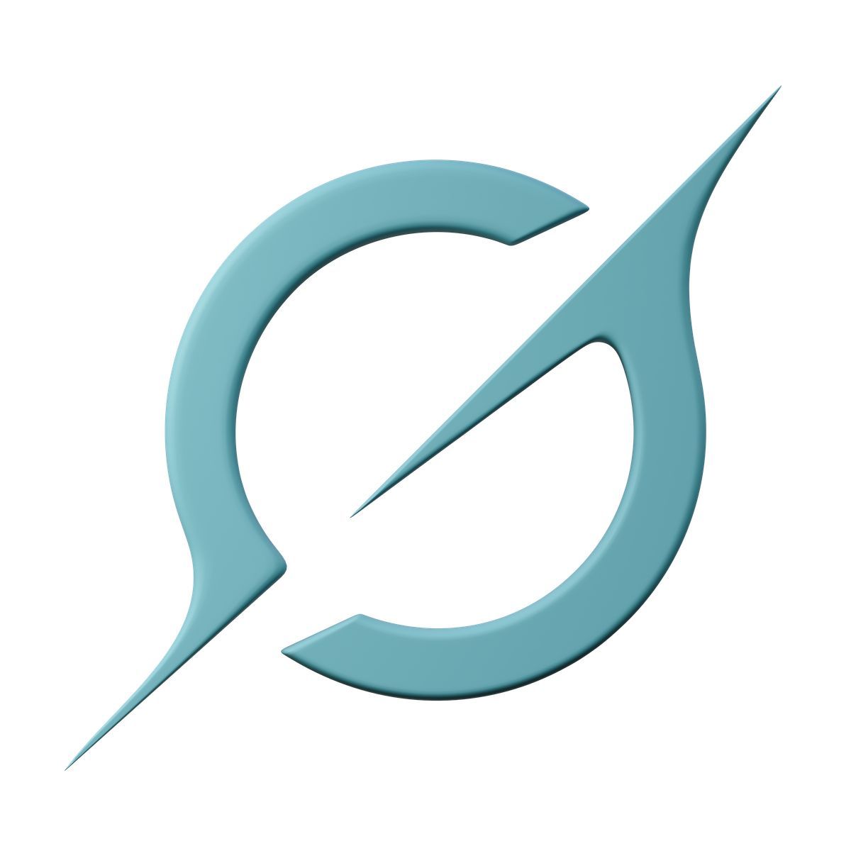 Turquoise Grok logo icon in 3D Sugary Style