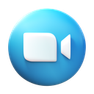 Zoom logo icon in 3D Fluency Style