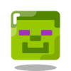 Minecraft Zombie icon in Arcade Style