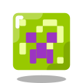 Minecraft Creeper icon in Arcade Style