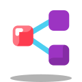 Tree Structure icon in Arcade Style