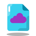 Cloud File icon in Arcade Style