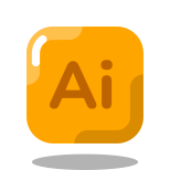 Adobe Illustrator icon in Arcade Style
