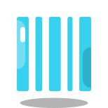 Barcode icon in Arcade Style