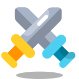 Battle icon in Arcade Style