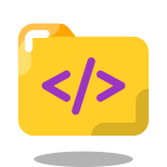 Code Folder icon in Arcade Style