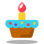 Cute Cake icon in Arcade Style