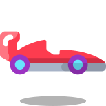 F1 Car icon in Arcade Style