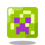 Minecraft Creeper icon in Arcade Style
