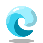 Microsoft Edge icon in Arcade Style