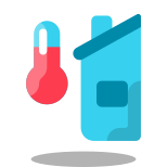 Temperature Outside icon in Arcade Style
