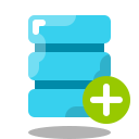 Add Database icon in Cute Outline Style