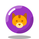 Cat Profile icon in Cute Outline Style