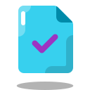 Check File icon in Cute Outline Style