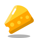 Cheese icon in Ice Cream Style