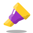 Chisel Tip Marker icon in Gradient Line Style