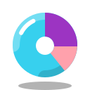Doughnut Chart icon in Cute Color Style