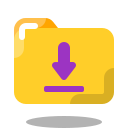 Downloads Folder icon in Cute Color Style