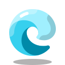 Microsoft edge icons in Arcade style for graphic & UI design