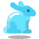 Rabbit icon in Ice Cream Style