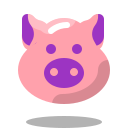 Swine icon in Ice Cream Style