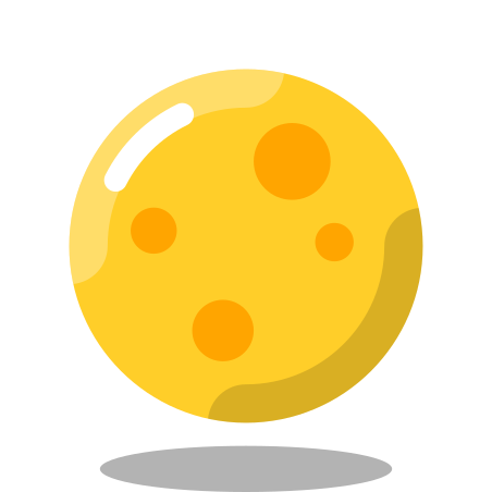 Full Moon icon in Arcade Style