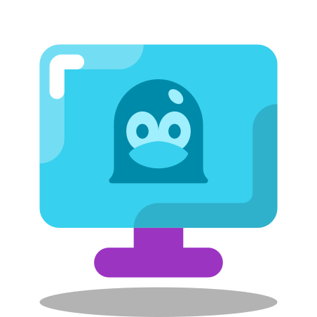 Linux Server icon in Arcade Style