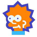 Lisa Simpson icon in Avantgarde Style