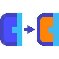 Call Transfer icon in Cute Outline Style