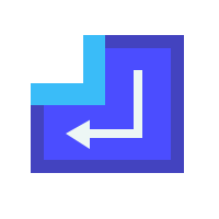 Enter Key icon in Cute Color Style