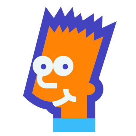 Bart Simpson icon in Avantgarde Style