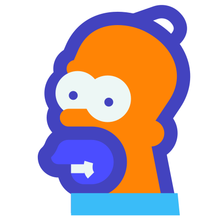 Homer Simpson icon in Avantgarde Style