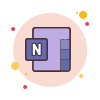 Microsoft Onenote 2019 icon in Bubbles Style