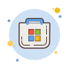 Microsoft Store icon in Bubbles Style