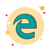 Microsoft Edge icon in Bubbles Style