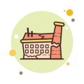 Factory Breakdown icon in Bubbles Style