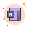 Microsoft Onenote 2019 icon in Bubbles Style