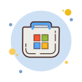 Microsoft Store icon in Bubbles Style
