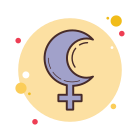Lilith Symbol icon in Bubbles Style