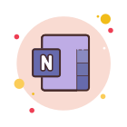 Microsoft Onenote 2019 icon in Bubbles Style